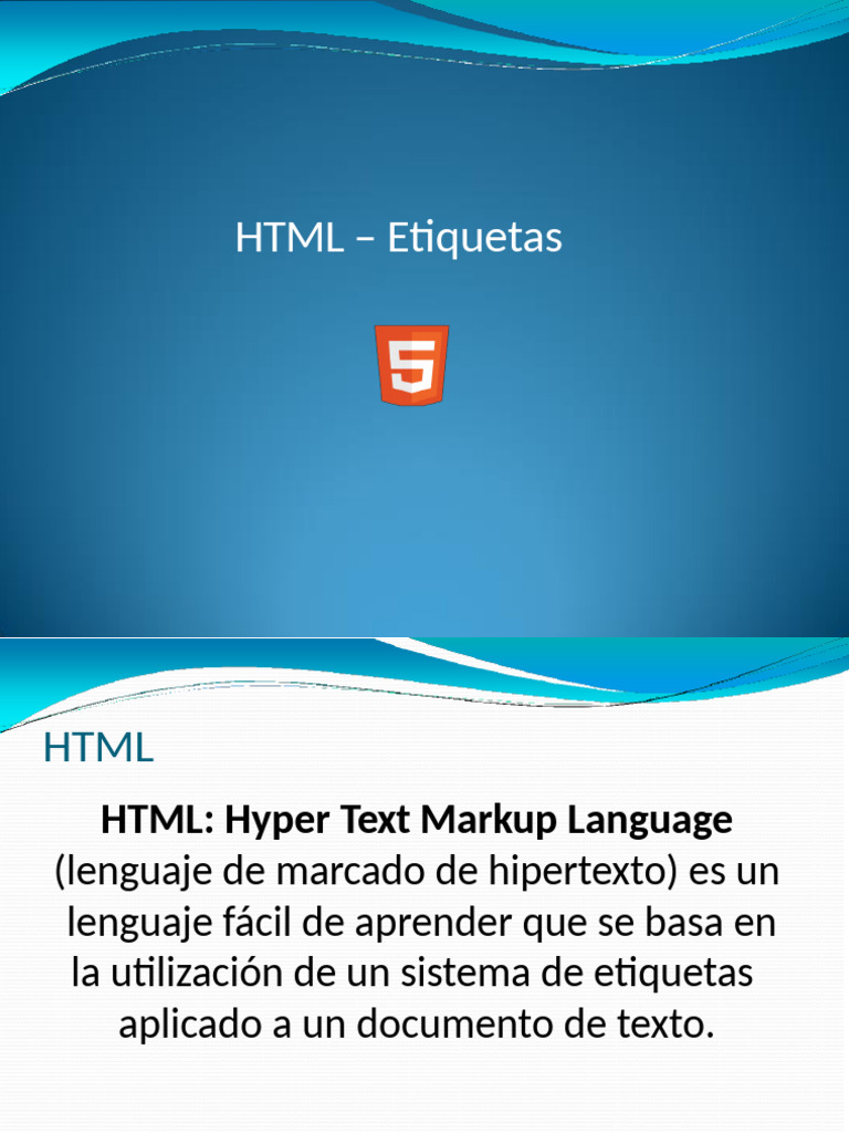 Introducción a las Etiquetas HTML | PDF | HTML | Consorcio Mundial de la red