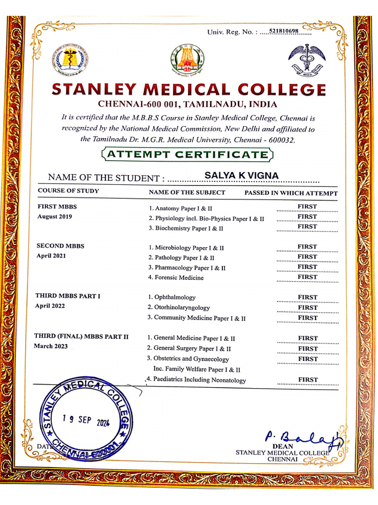 Attempt Certificate SMC | PDF