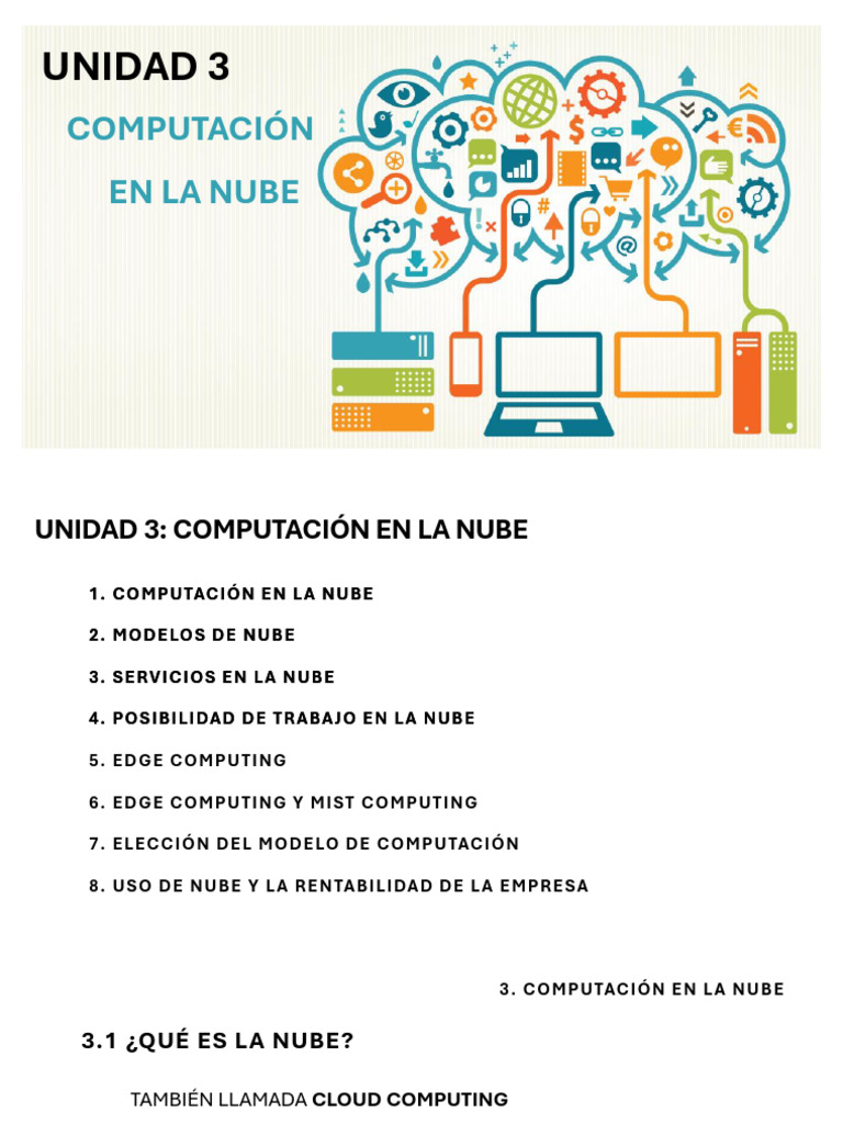 Ut3 Computacion en La Nube | PDF | Computación en la nube | Software como servicio