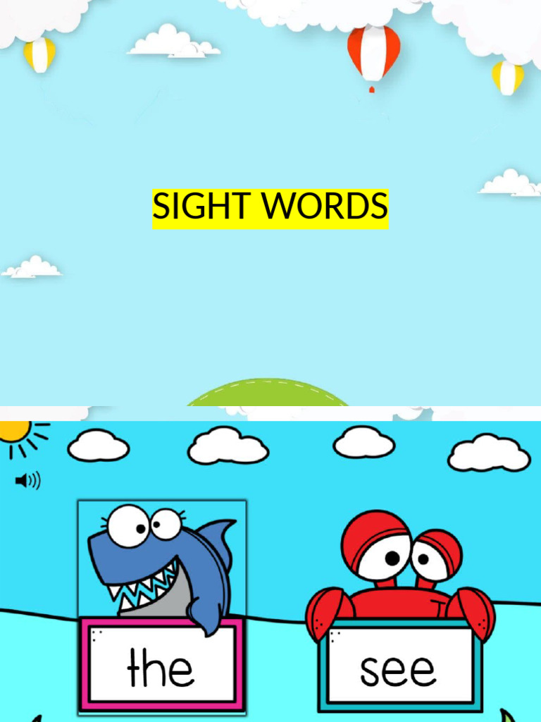 G Sight Words Overview | PDF