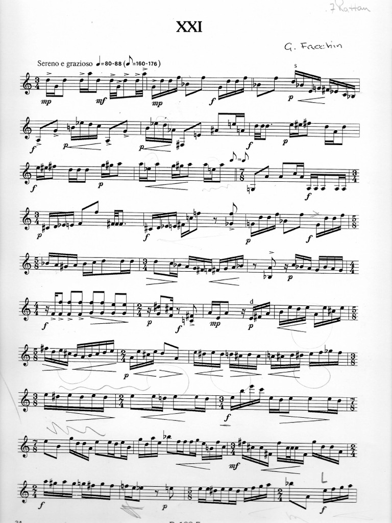 Xylo Etude XXI Facchin | PDF