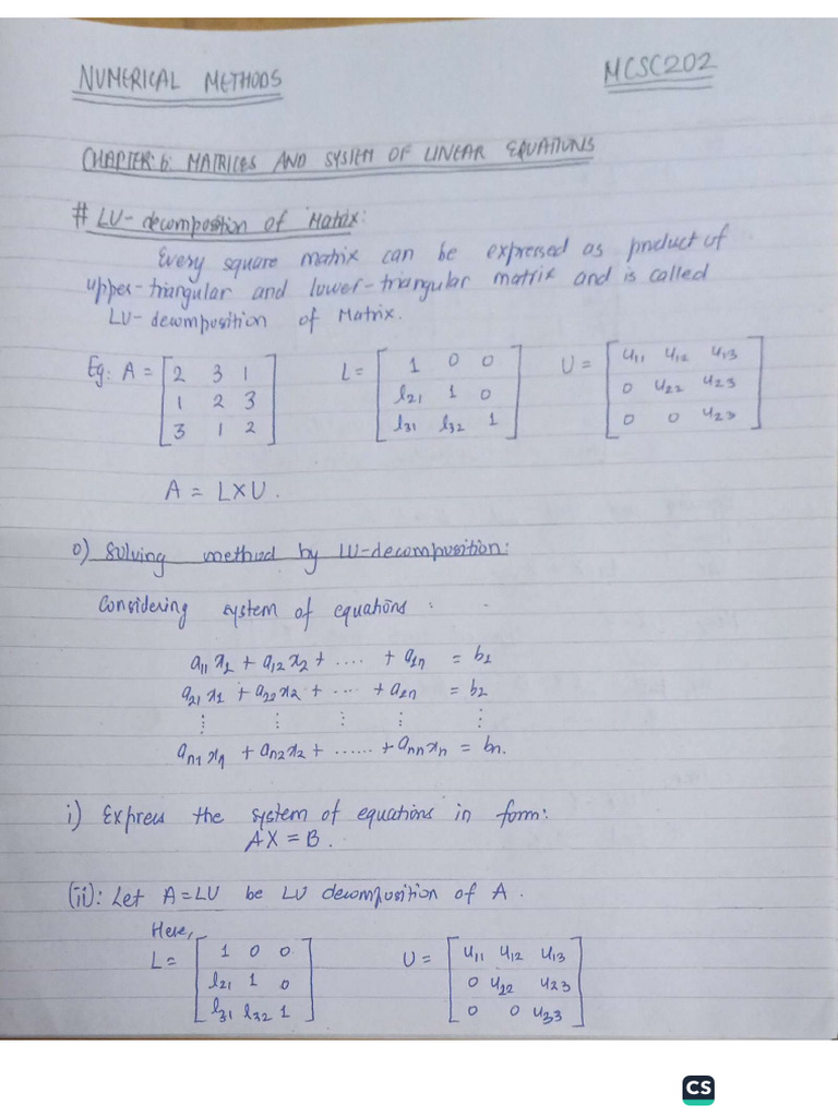 Matrices and System of Equations | PDF