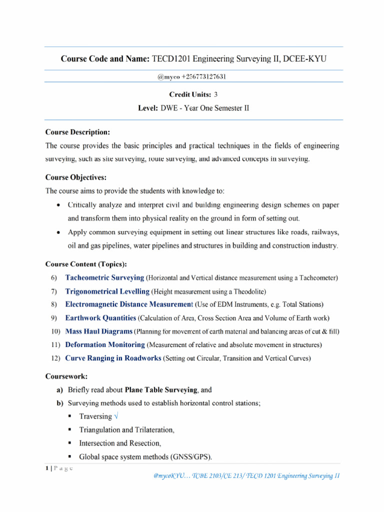 06 Tacheometric Surveying - DWE | PDF