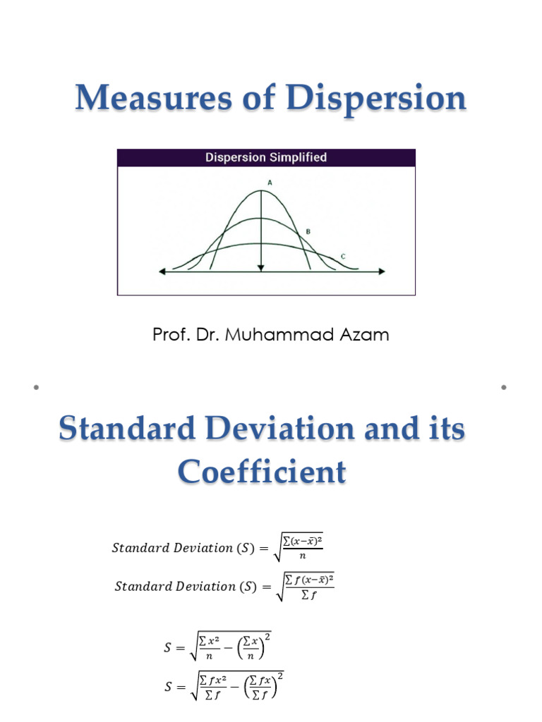 Measures of Dispersion_2 | PDF | Coefficient Of Variation | Standard Deviation