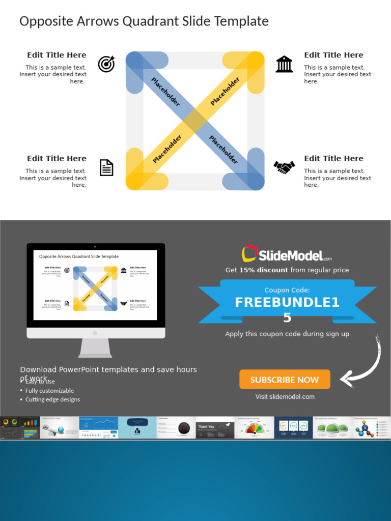 FF0526 01 Free Opposite Arrows Quadrant Slide Template 16x9 1 | PDF