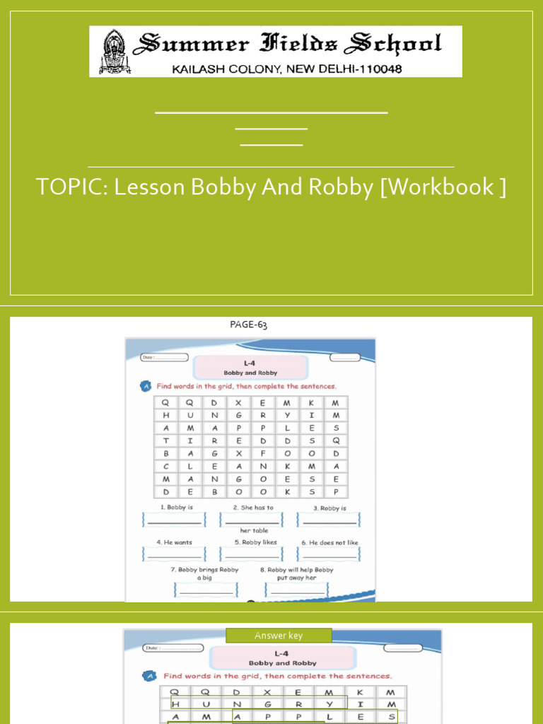 Bobby Robby Workbook 3 | PDF