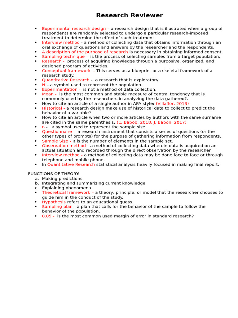 Research Methods and Design Overview | PDF | Methodology | Statistics