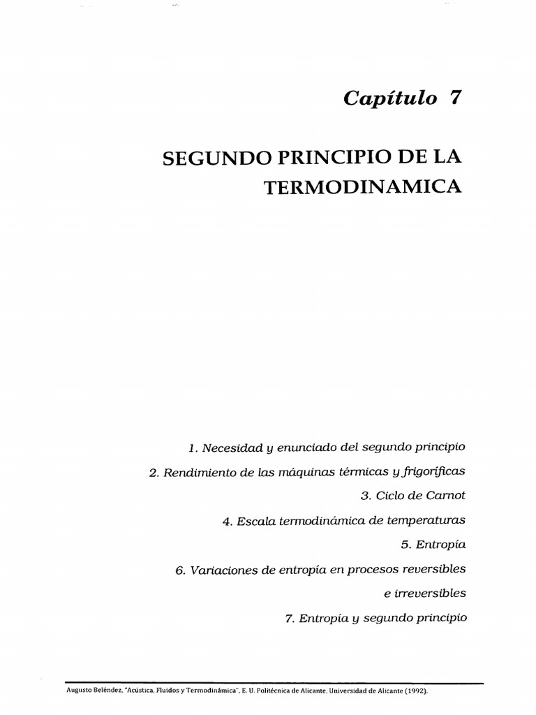 Segundo Principio de La Termodinamica | PDF