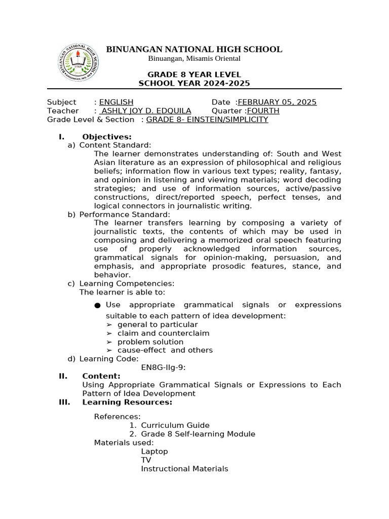grammatical signals (1) | PDF | Learning | Word