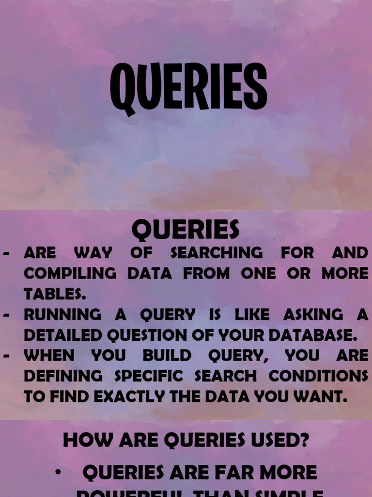 Database Query Basics | PDF | Table (Database) | Information Retrieval