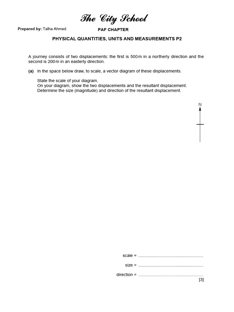 Physical Quantities Units and Measurements WORKSHEET P2 | PDF | Force ...