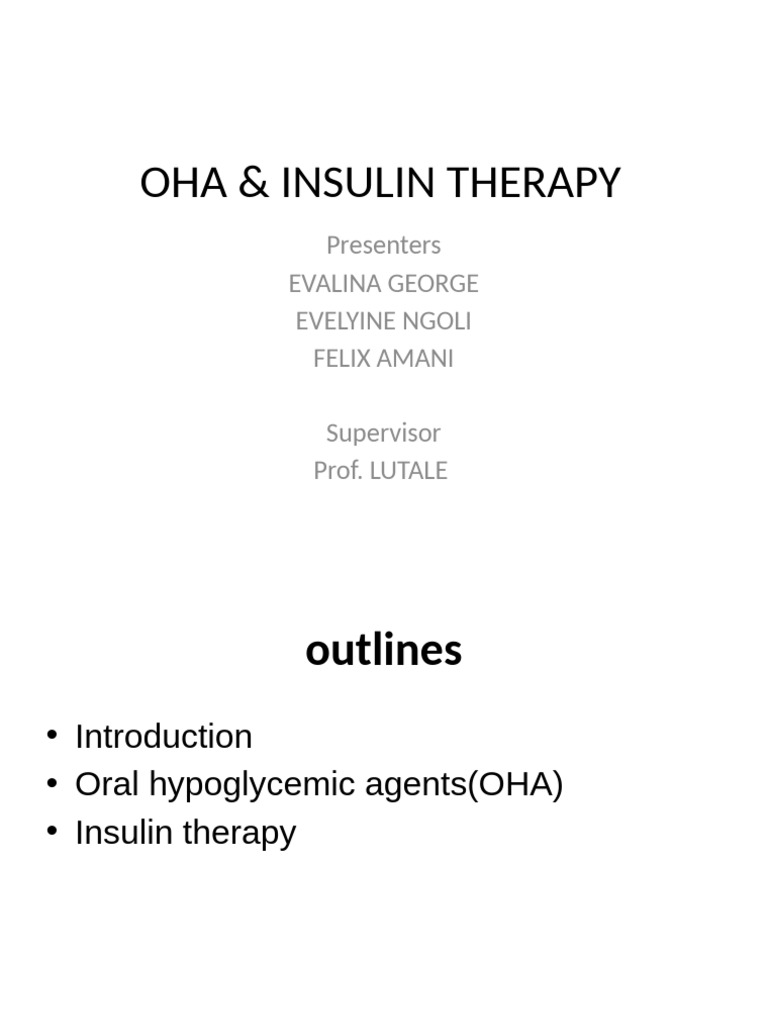 Diabetes Mellitus Oha&Insulin | PDF | Diabetes | Insulin