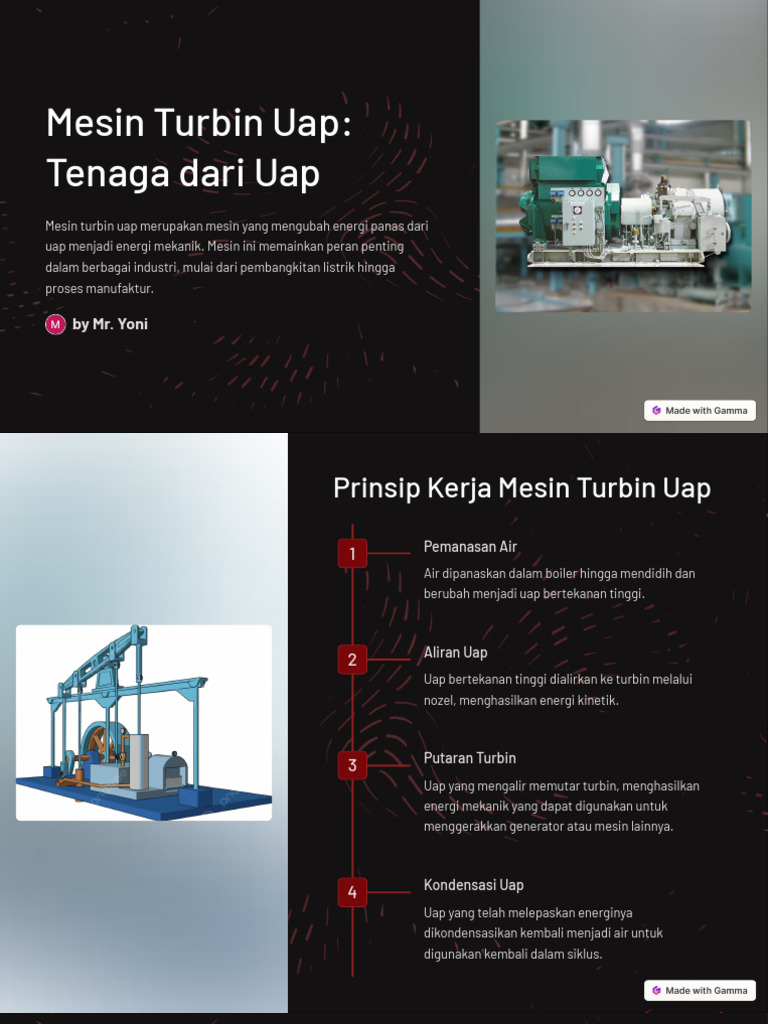 Mesin Turbin Uap Tenaga Dari Uap | PDF