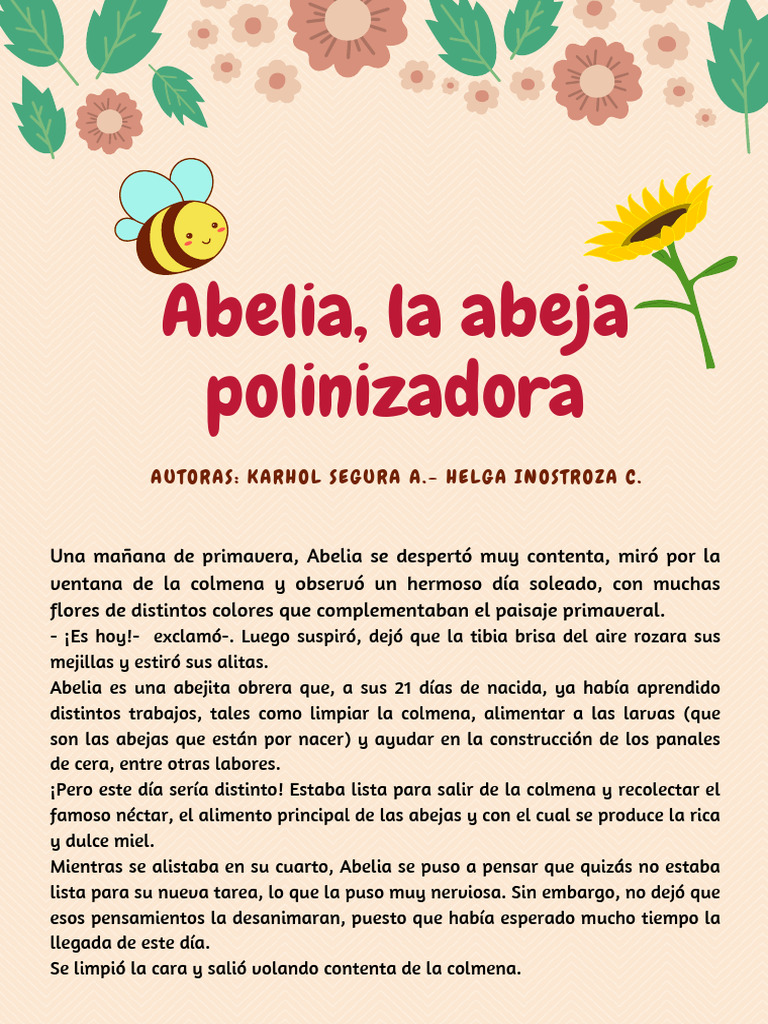 Abelia, la abeja polinizadora | PDF | Flores | Colmena