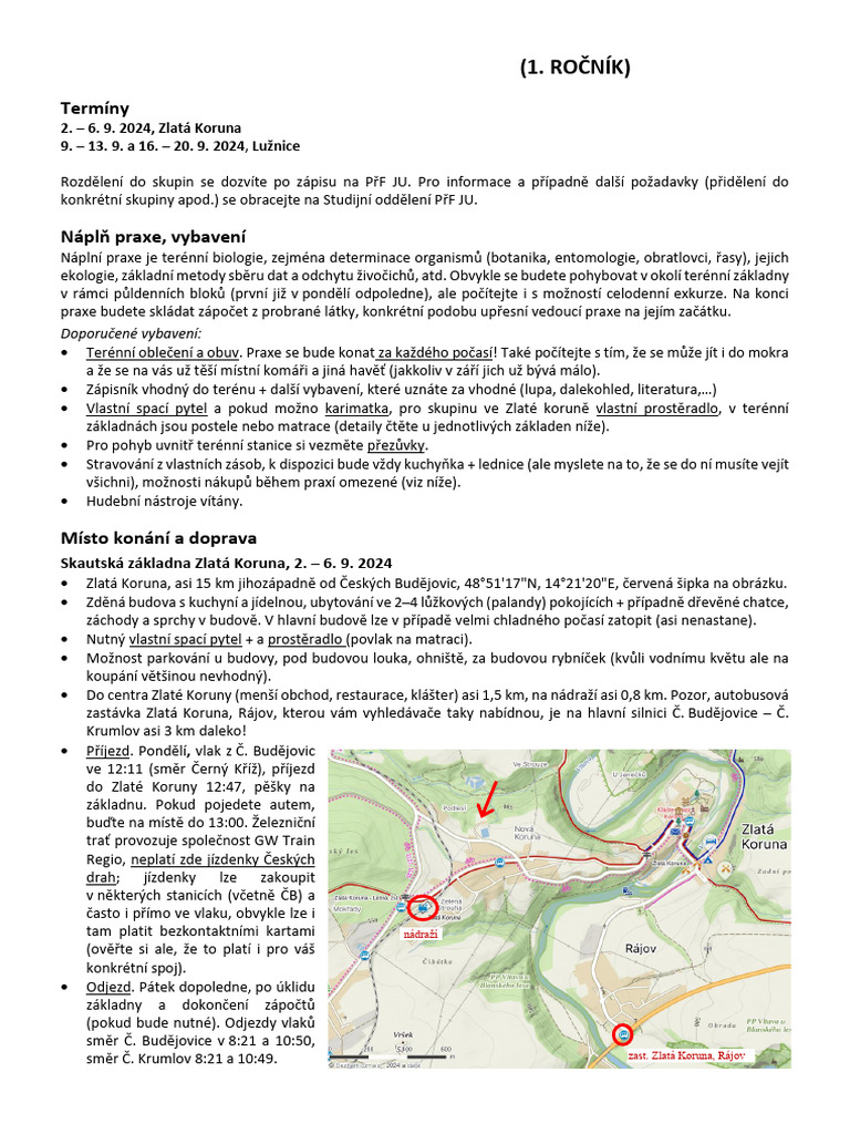 Terenni Praxe I | PDF