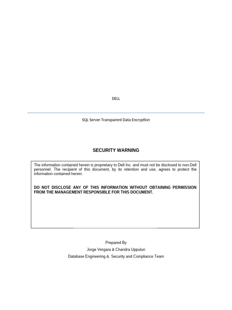GDMS SQL Server 2012 Transparent Data Encryption | PDF | Public Key ...