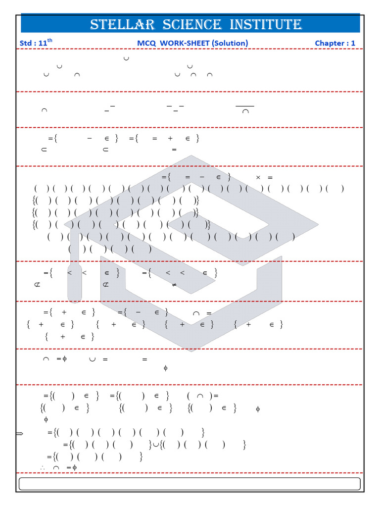 Ch 1 MCQ S | PDF | Mathematics | Mathematical Concepts