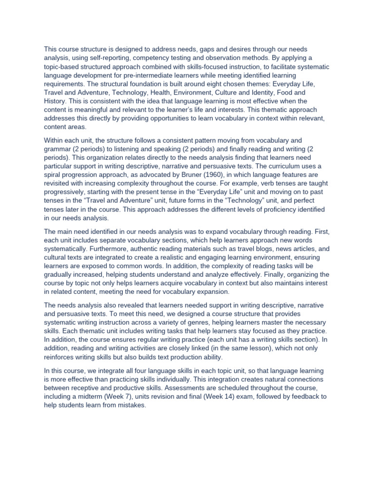 Course ouline | PDF | Vocabulary | Learning Course ouline | PDF | Vocabulary | Learning