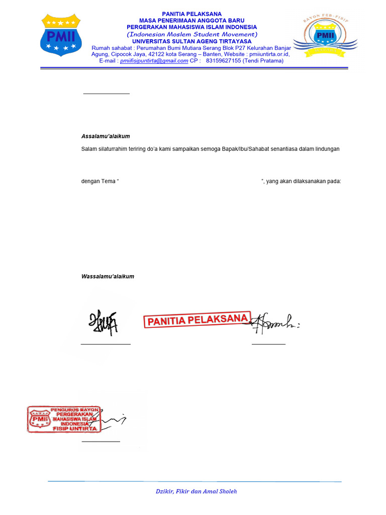 001_Surat Permohonan Pemateri Dede Ridho SM, MPd-1 | PDF