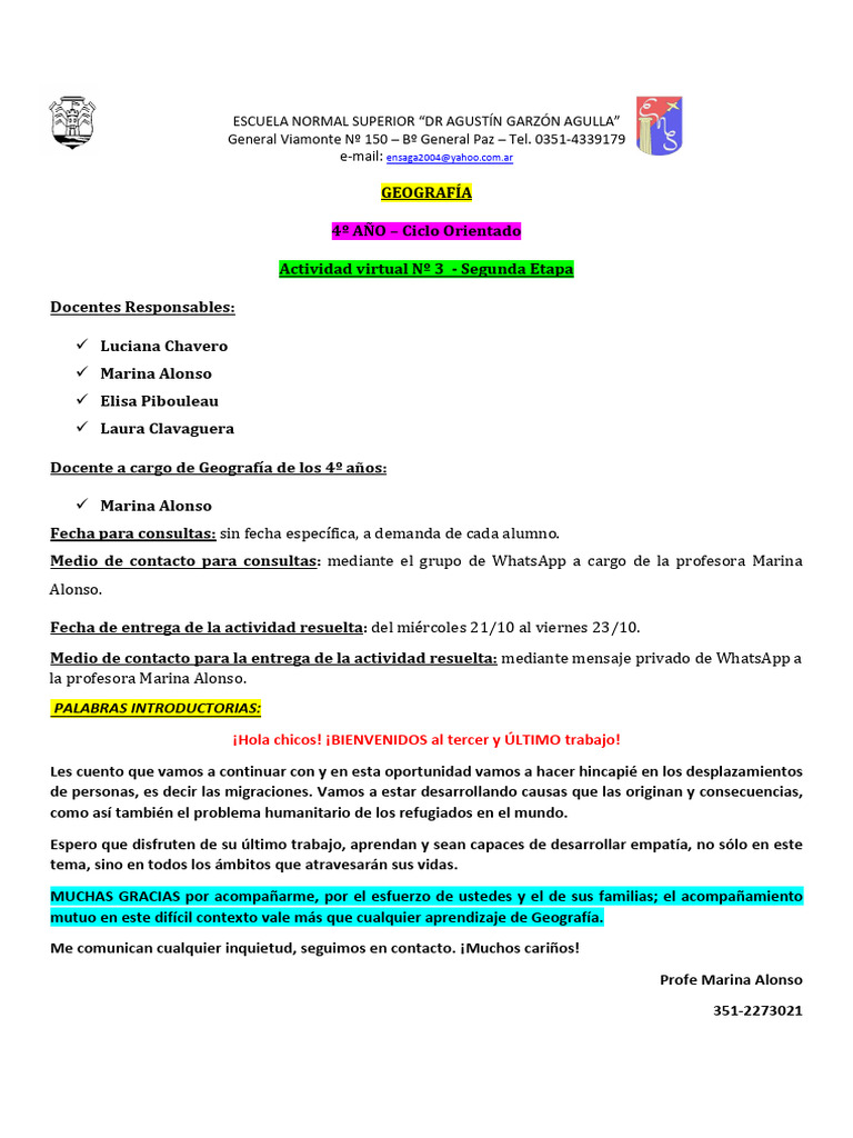 Escuela Normal Superior "DR Agustín Garzón Agulla" General Viamonte ...