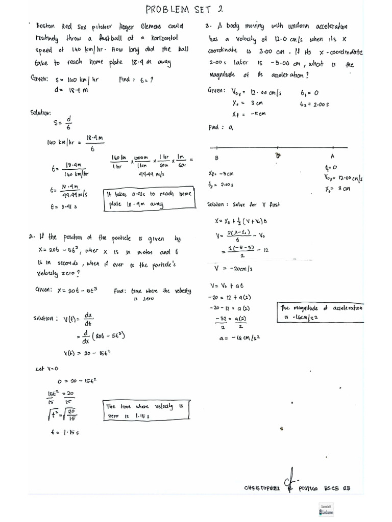 Postigo - Problem Et 2 - Physics | PDF