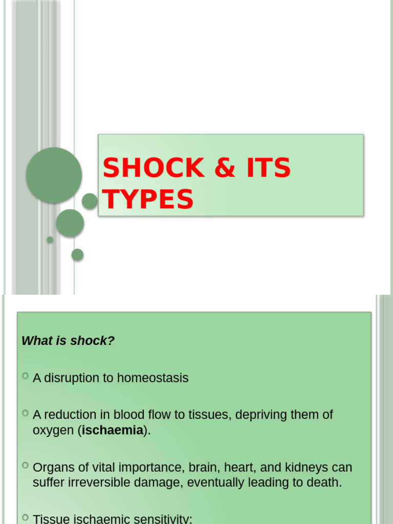 Understanding Types of Shock and Management | PDF | Shock (Circulatory ...