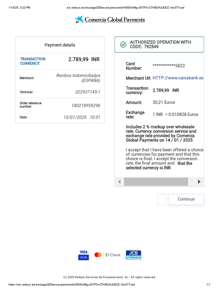 Sis - Redsys.es Sis pago3DSecure Jsessionid 0000rbRgv2KTFXvC7hPjC4UUDCZ 1bc077vpd | PDF ...