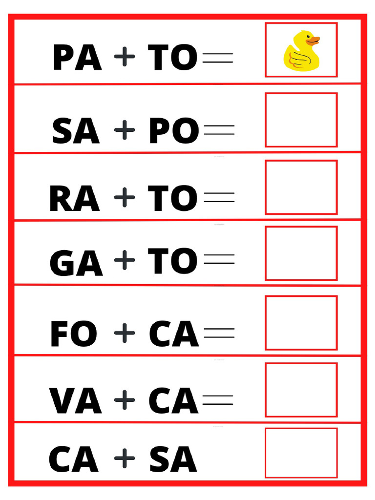 soma das sílabas! | PDF