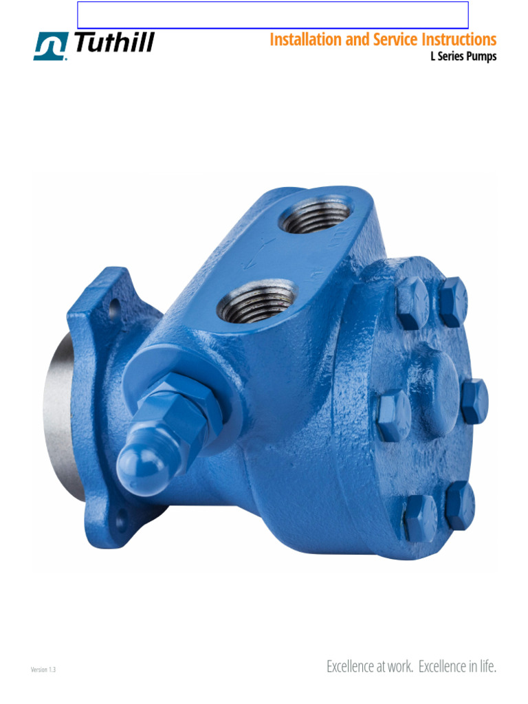 Tuthill LA/LE Series Pump Installation Guide | PDF | Pump | Valve