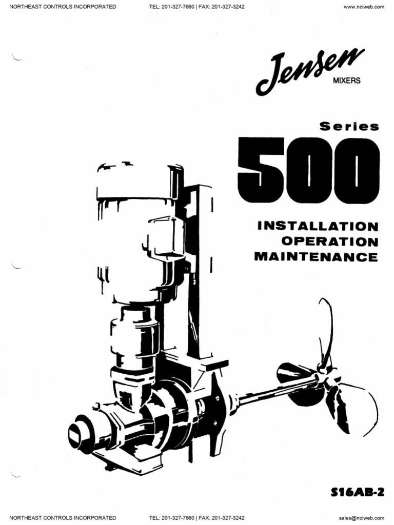 Jensen Series Mixers Installation Guide | PDF | Bearing (Mechanical ...