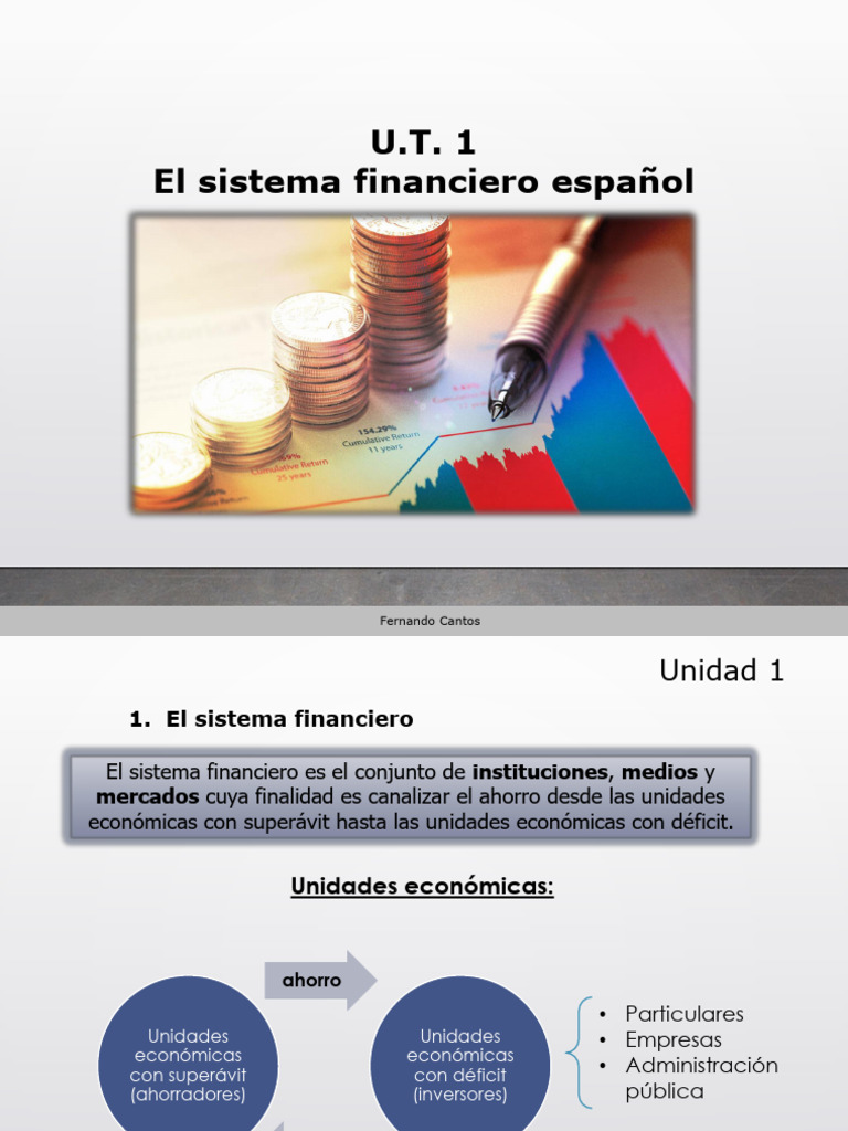 Ut01 - El Sistema Financiero Español | PDF | Bancos | Sistema financiero