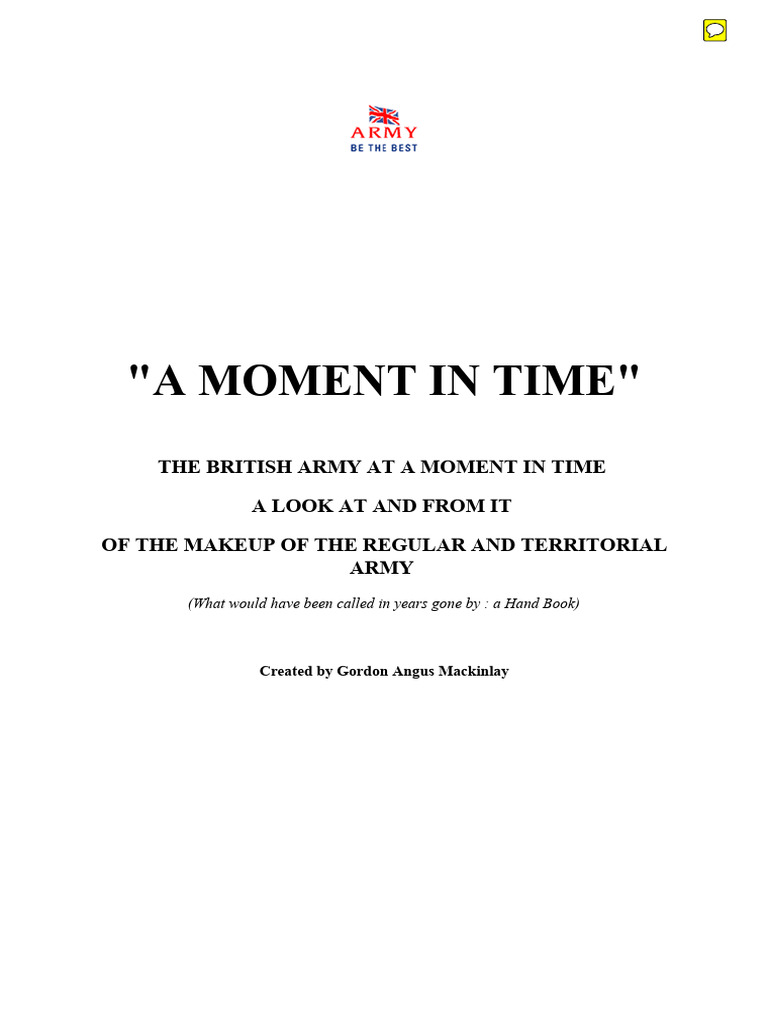 A Moment in Time The British Army at A Moment in Time... Mackinlay 2008 ...