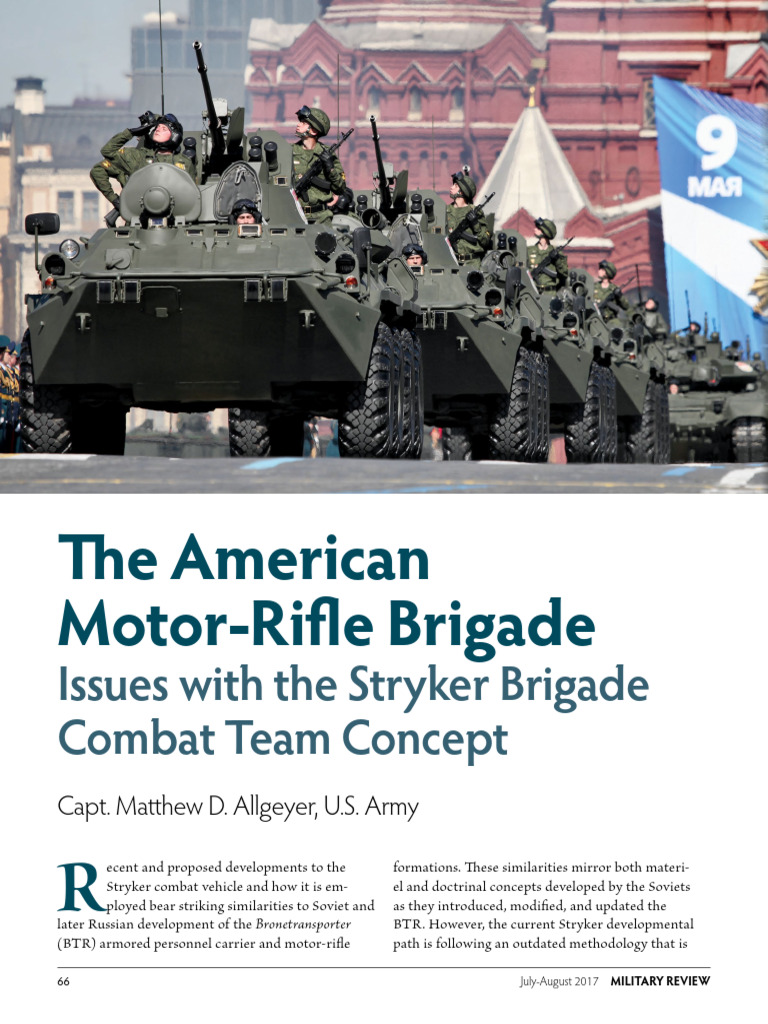 MilitaryReview 20170831 ALLGEYER Motor-Rifle Brigade | PDF | Company ...