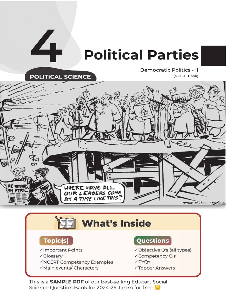 CBSE-X SST - 16-Pol Sci-4 (Political Parties) | PDF | Political Parties ...