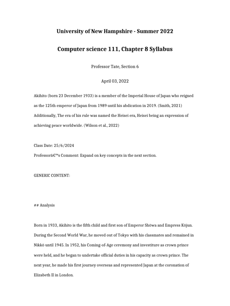 COMPUTER_SCIENCE_111_CHAPTER_8_SYLLABUS | PDF | Royalties | Japan