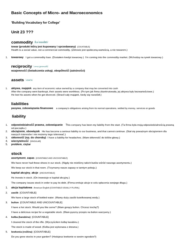 Basic Concepts of Micro - and Macroeconomics 2ea | PDF