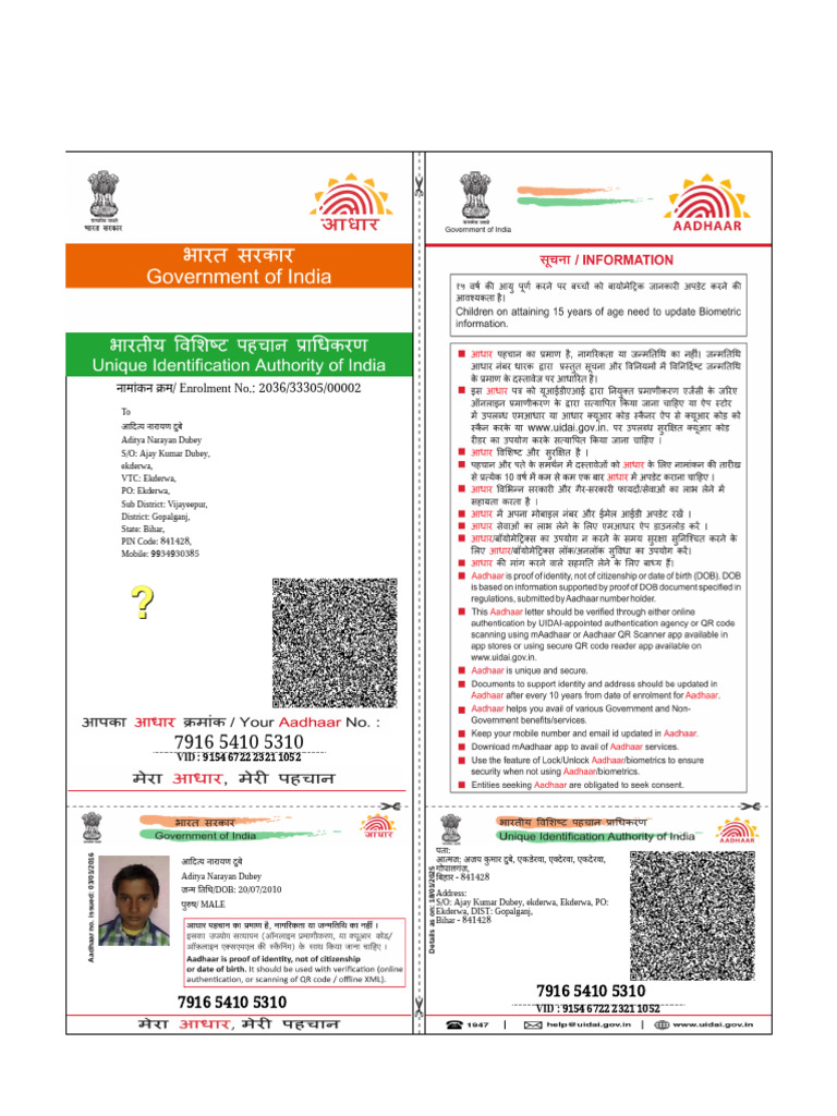 Aadhaar | PDF