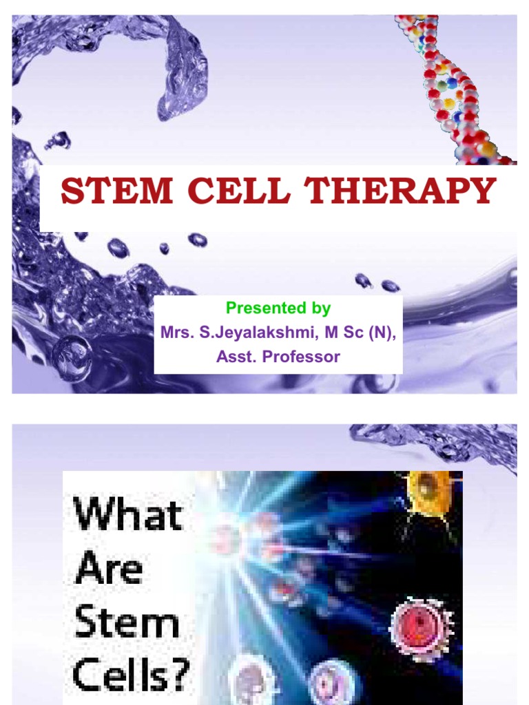 Stem Cell Therapy | PDF | Stem Cell | Cell Potency