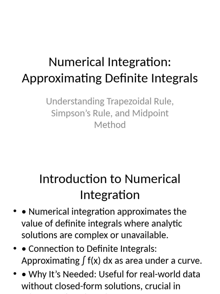 Numerical Integration Presentation | PDF