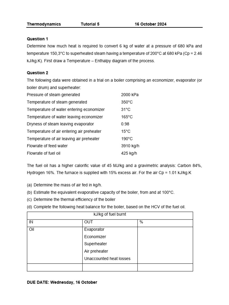 Tutorial - Steam Boilers | PDF