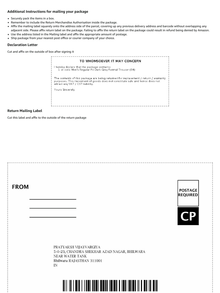 Online Return Center | PDF