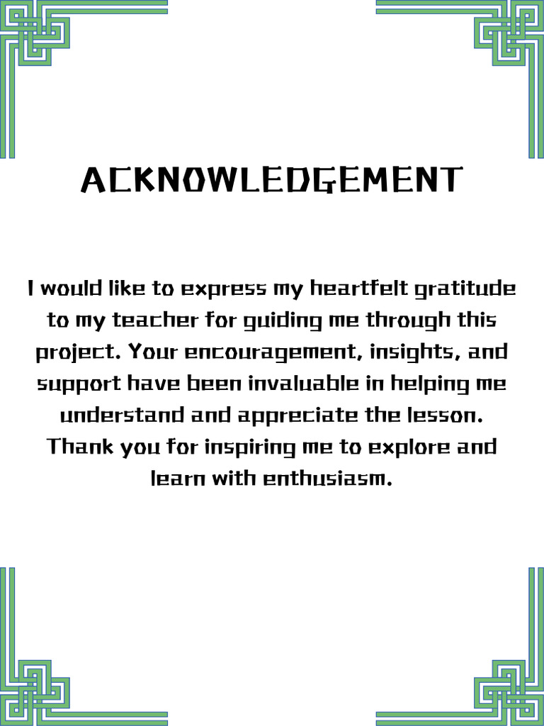 Acknowledgment for Project Completion | PDF