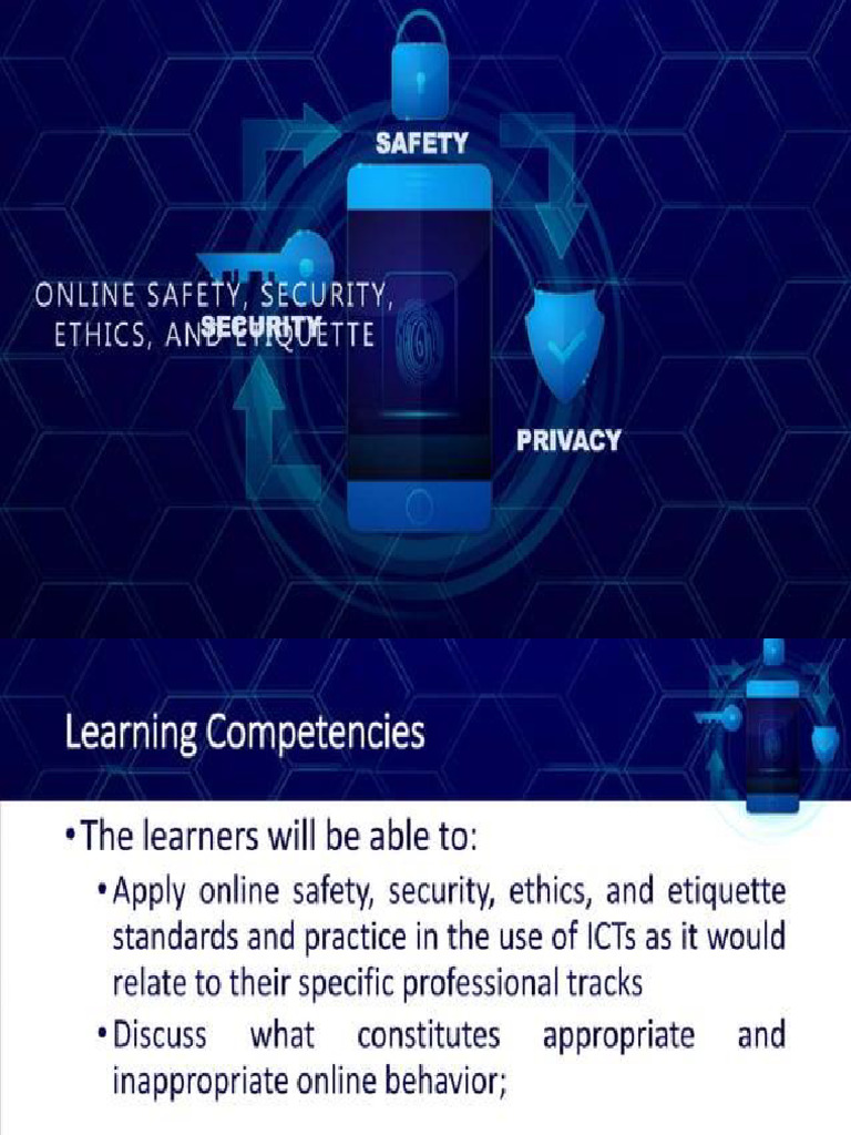Lesson 3 Online Safety Security Ethics and Etiquette | PDF