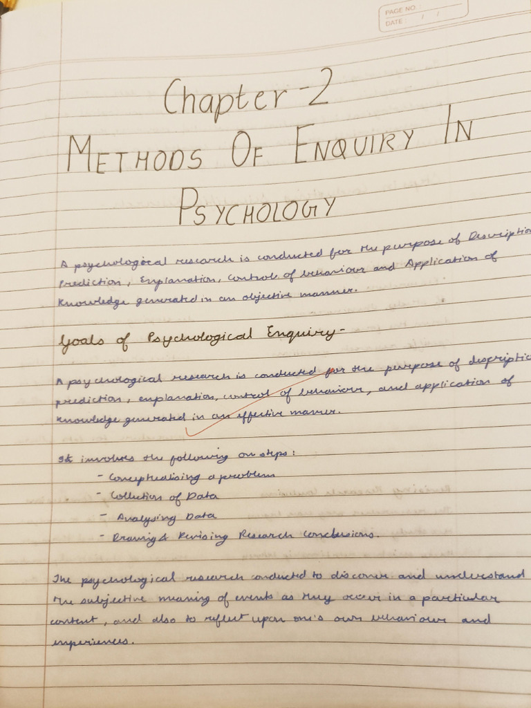 Methods of Psychological Enquiry | PDF