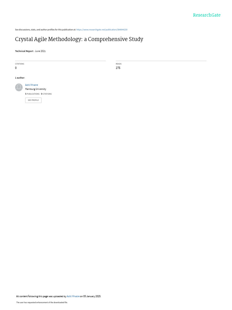 CrystalAgileMethodology aComprehensiveStudy | PDF | Agile Software ...