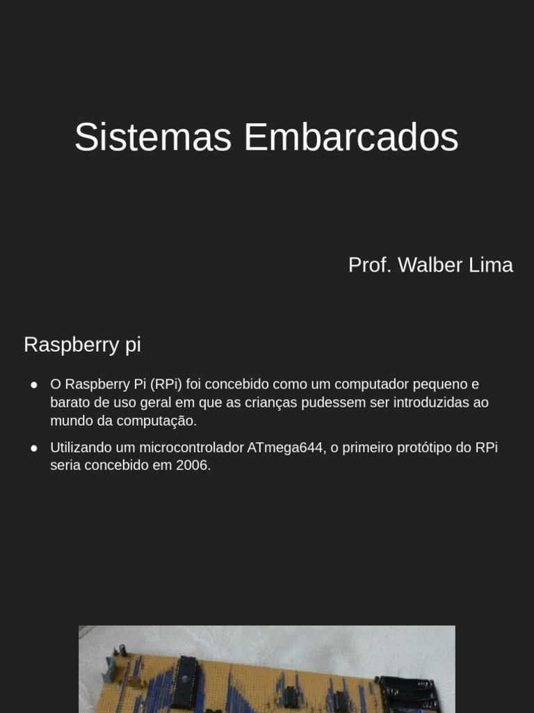 Sistemas Embarcados - Aula 5_6 | PDF | Kernel (sistema operacional) | Raspberry Pi