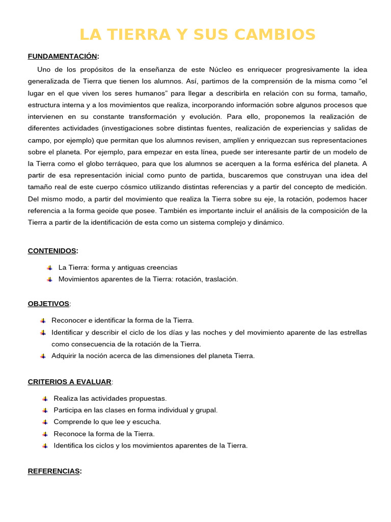 Cs. Naturales - La Tierra y Sus Movimientos | PDF | Tierra | Planetas