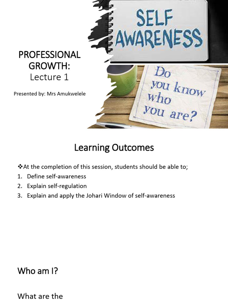 Self-awareness Powerpoint (3) | PDF | Self Awareness | Attitude ...