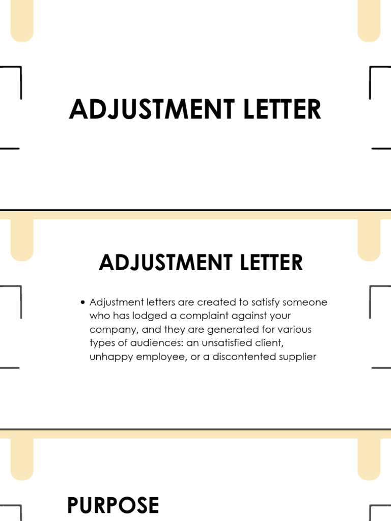 Adjustment Letter | PDF