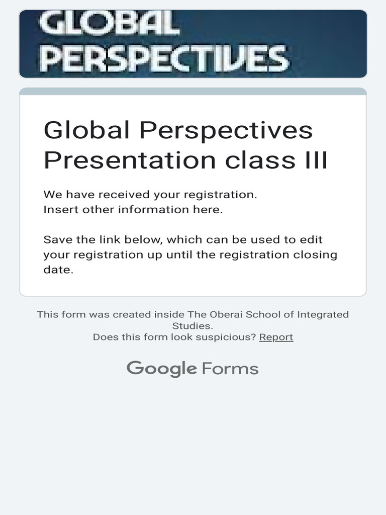 Global Perspectives Presentation Class III | PDF